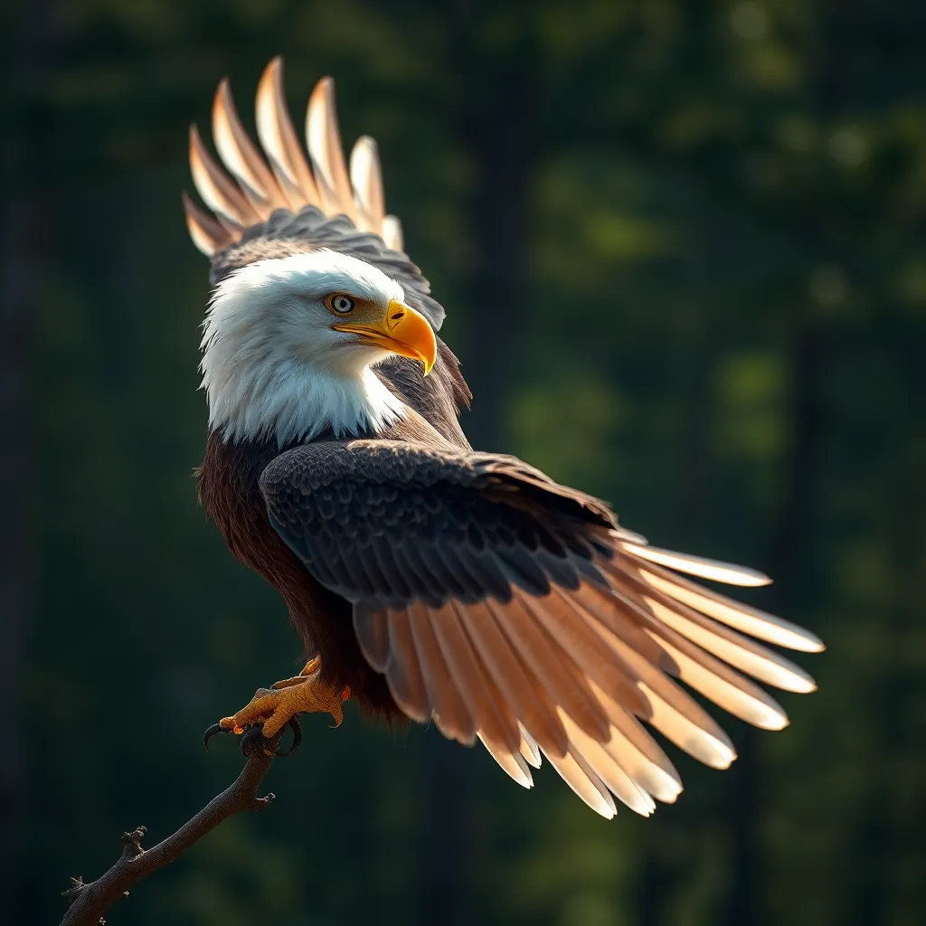 The Transformation of Bald Eagles: White Feather Changes
